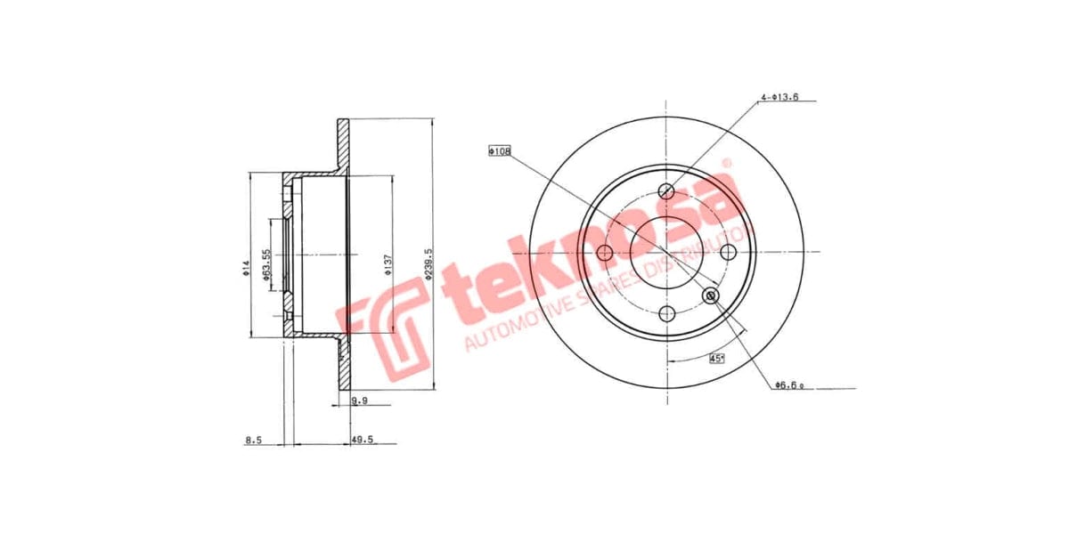 Brake Disc Bantam Rustler 81 86 Front Solid R363