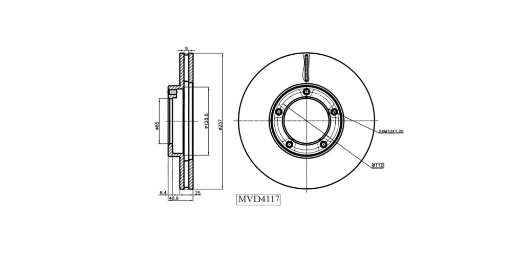 Brake Disc Vented Front Cam Inyathi 2200I Foton 2200I Gwm Ldv 220 R578
