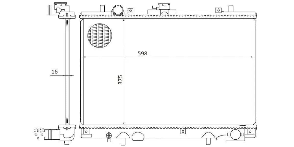 Radiator Mitsubishi Colt 2.0 [Carb] 2.4I B3756202